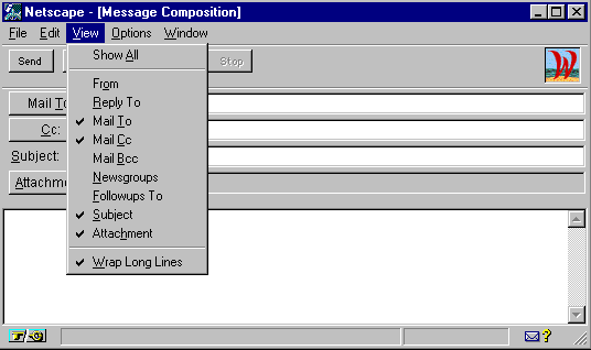 WestNet Help: Sending E-Mail in Netscape